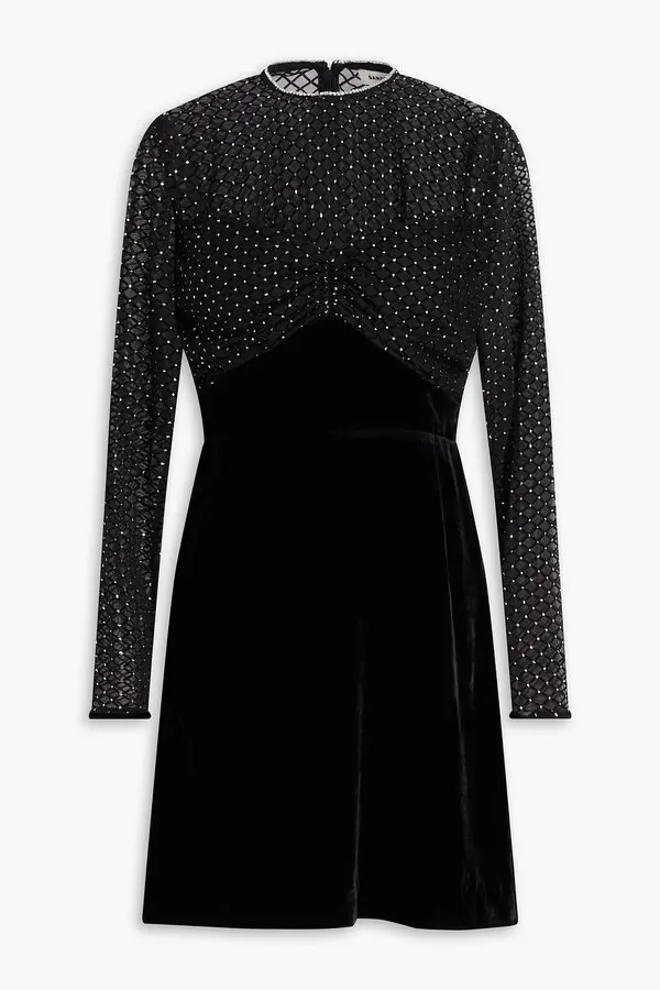 knee length dresses for ladies Velvet Mini Dress main image 1