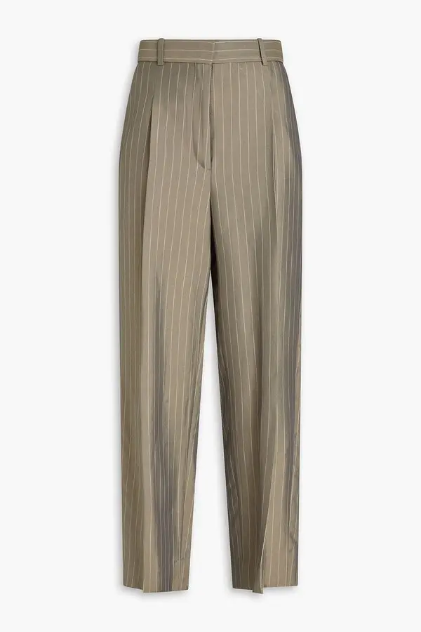 Sandro Pinstriped Twill Tapered Pants