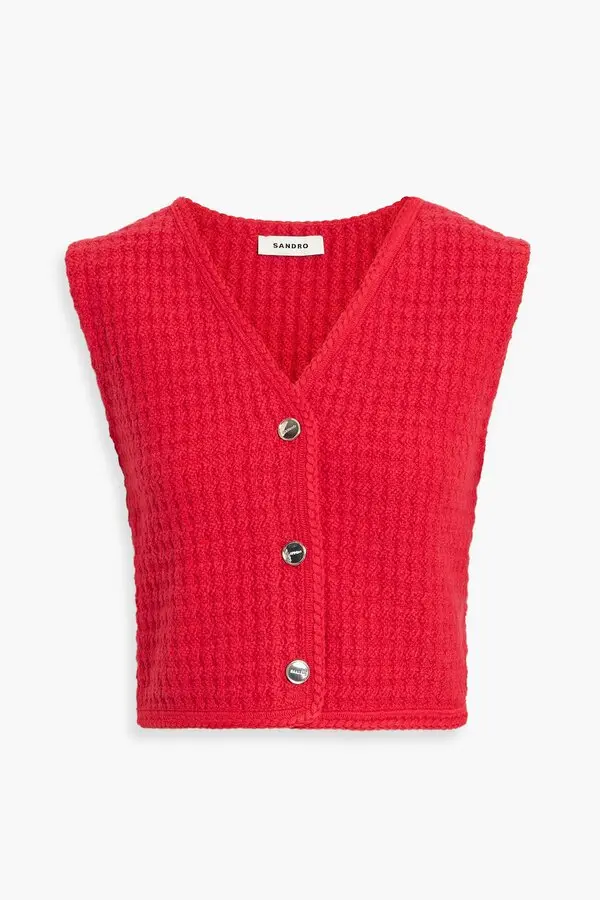 Sandro Bouclé-knit Vest