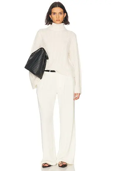 Jenni Kayne Cable Knit Turtleneck Sweater