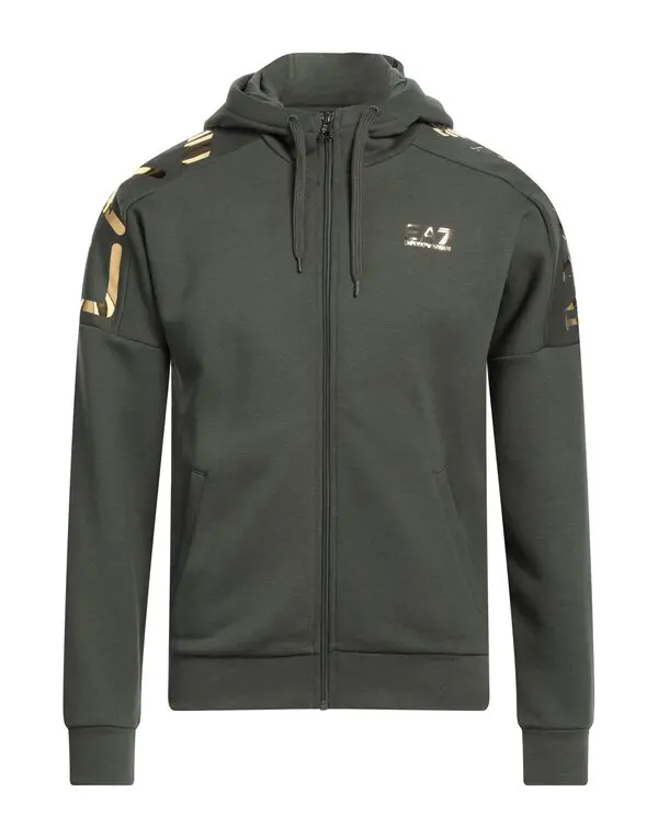 EA7 Cotton & Polyester Hooded Sweatshirt