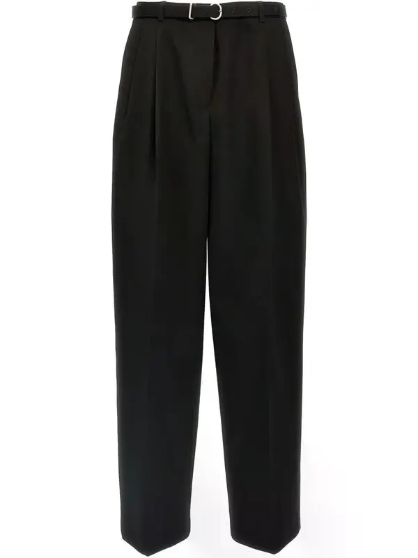 JIL SANDER Wool Trousers - Black