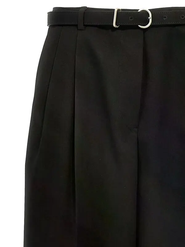 JIL SANDER Wool Trousers - Black