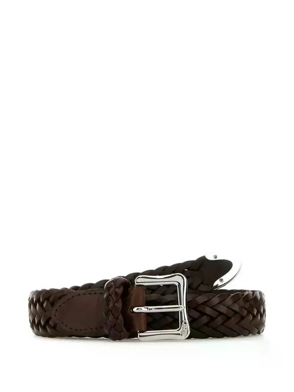 J & M DAVIDSON Braided Belt - Brown