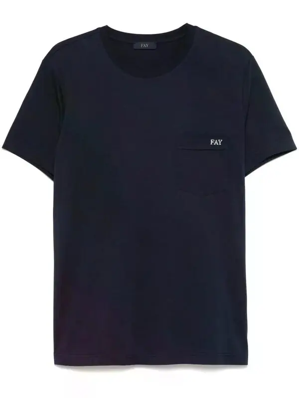 FAY Logo-embroidered T-shirt