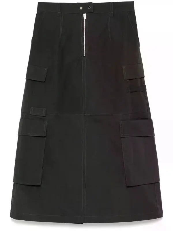 TOUT A COUP Cargo-pocket Skirt - Grey