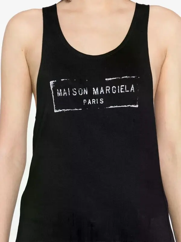 MAISON MARGIELA Printed Tank Top - Black