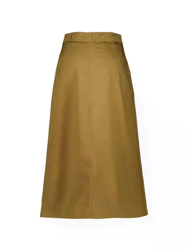 Saint Laurent Front-pocket Buttoned Skirt - Brown