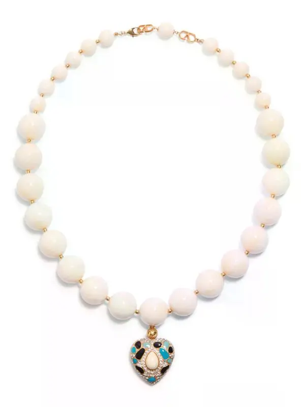 Valentino Garavani Coeur Royal Necklace - White