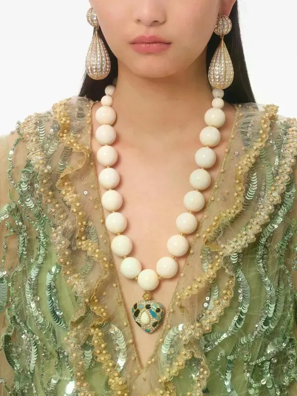 Valentino Garavani Coeur Royal Necklace - White