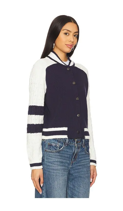 Central Park West Cable Sleeve Knit Bomber