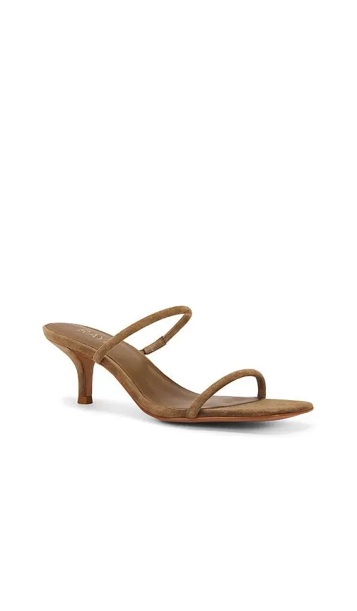 Raye Katie Suede Square Toe Kitten Heel Sandal