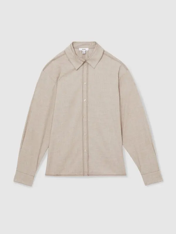 REISS Nova Relaxed Long-sleeve Shirt