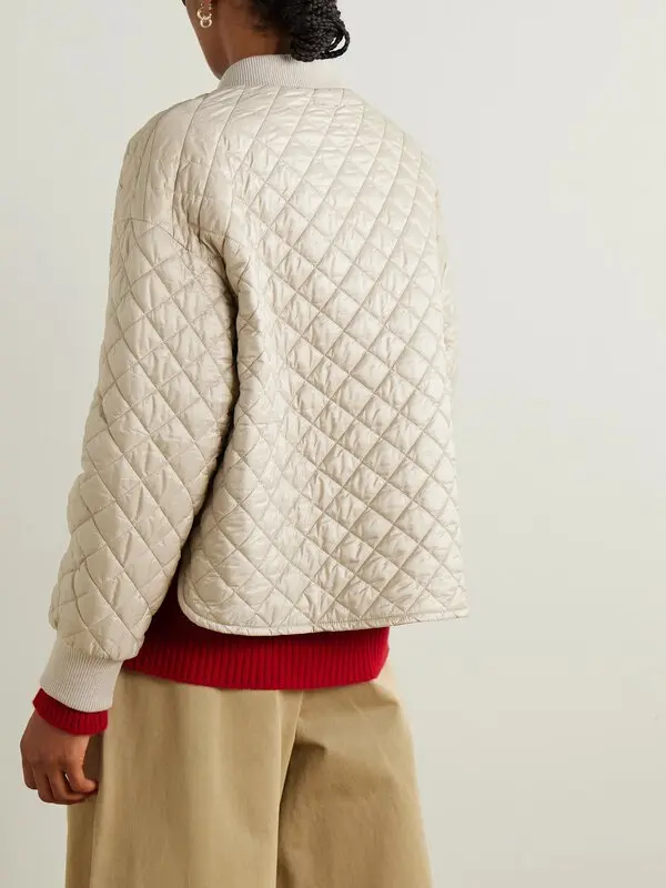Max Mara Licia Quilted Shell Bomber Jacket