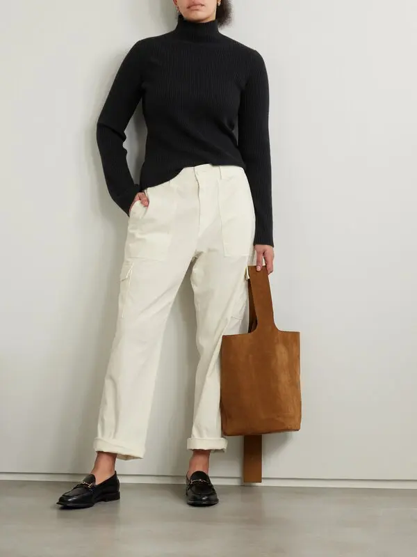 JAMES PERSE Herringbone Cotton-blend Cargo Pants
