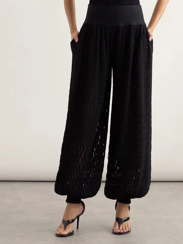 Alaïa Open-knit Balloon Pants