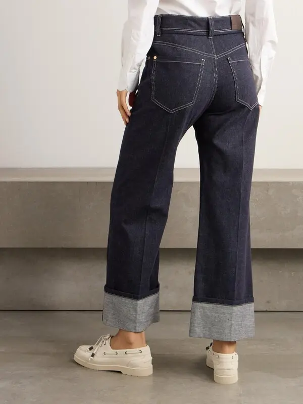 Brunello Cucinelli High-rise Wide-leg Jeans - Blue