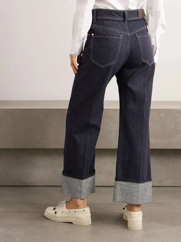 Brunello Cucinelli High-rise Wide-leg Jeans