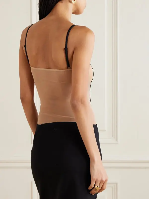 COURREGES Illusion Mesh And Jersey Bodysuit