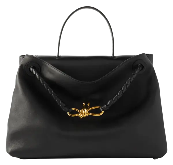 Bottega Veneta Ciao Ciao Medium Intrecciato Leather Tote - Black