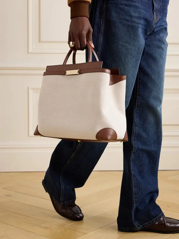 Bally Deco Daily Leather-trimmed Canvas Tote