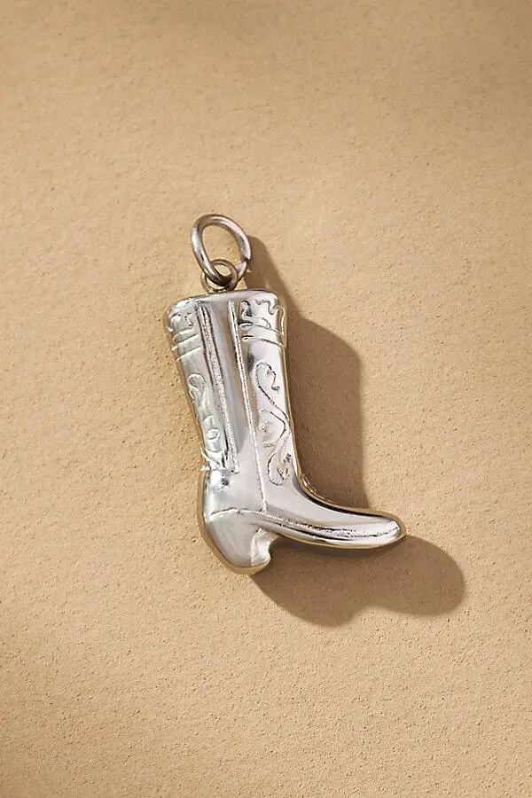 BOXBAR Cowboy Boot Charm - Silver