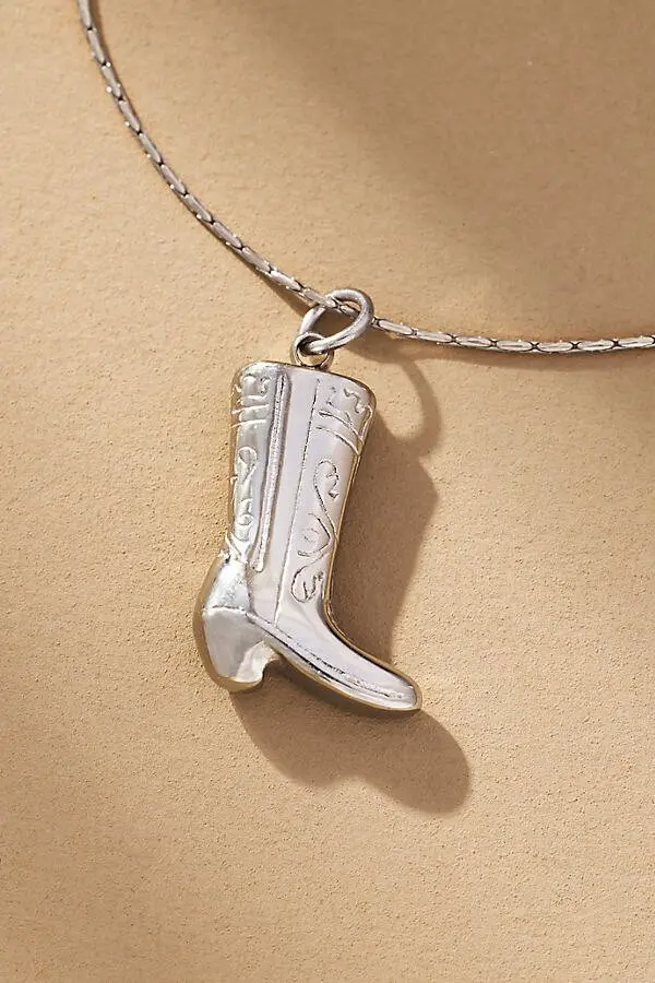 BOXBAR Cowboy Boot Charm - Silver