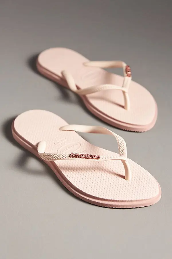Havaianas Slim Point Thong Sandals - Pink