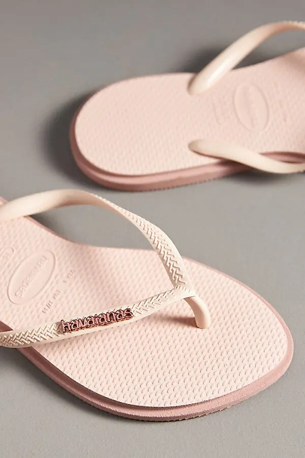 Havaianas Slim Point Thong Sandals - Pink