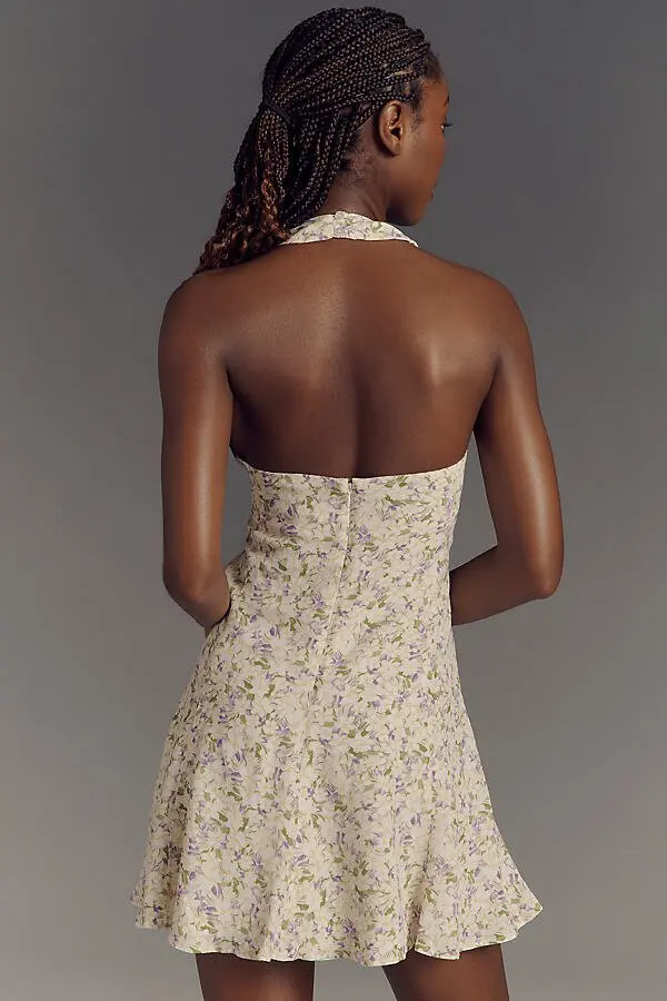 maeve sleeveless halter mini dress Sleeveless Halter Mini Dress