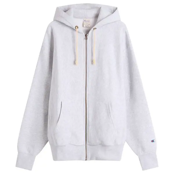 Champion Reverse Weave Fleece Zip Hoodie - Grey