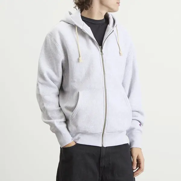 Champion Reverse Weave Fleece Zip Hoodie - Grey