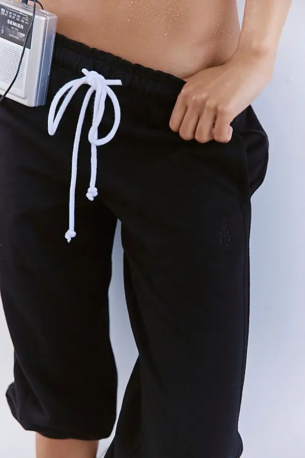 Free People Flutter Cropped Joggers - Black
