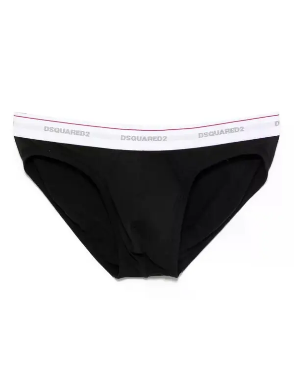 Dsquared2 Logo-waistband Briefs - Black