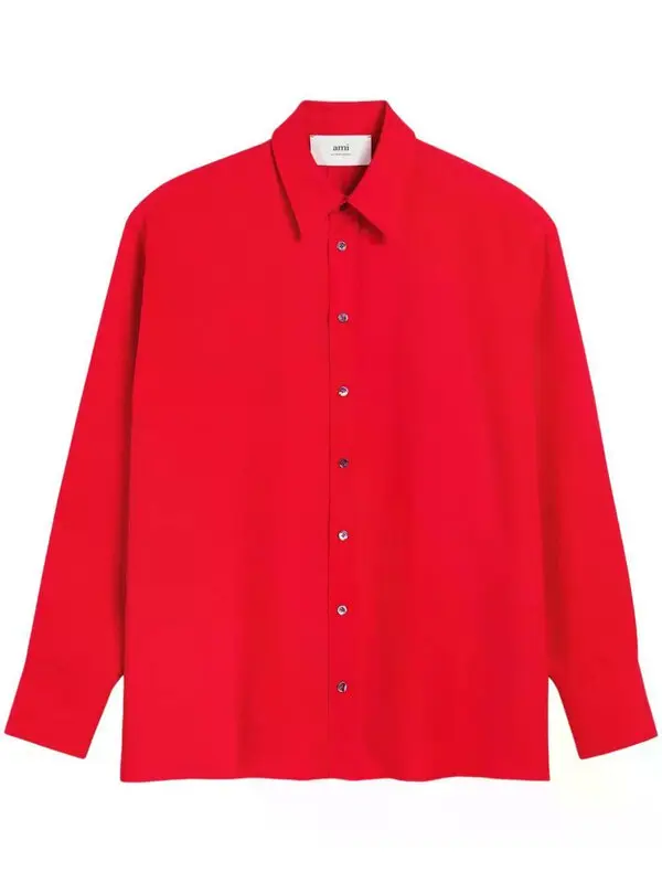 Ami Rear-slit Shirt - Red