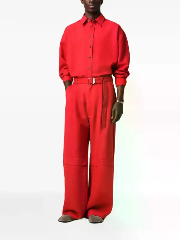 Ami Rear-slit Shirt - Red