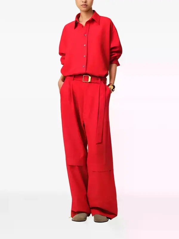 Ami Rear-slit Shirt - Red