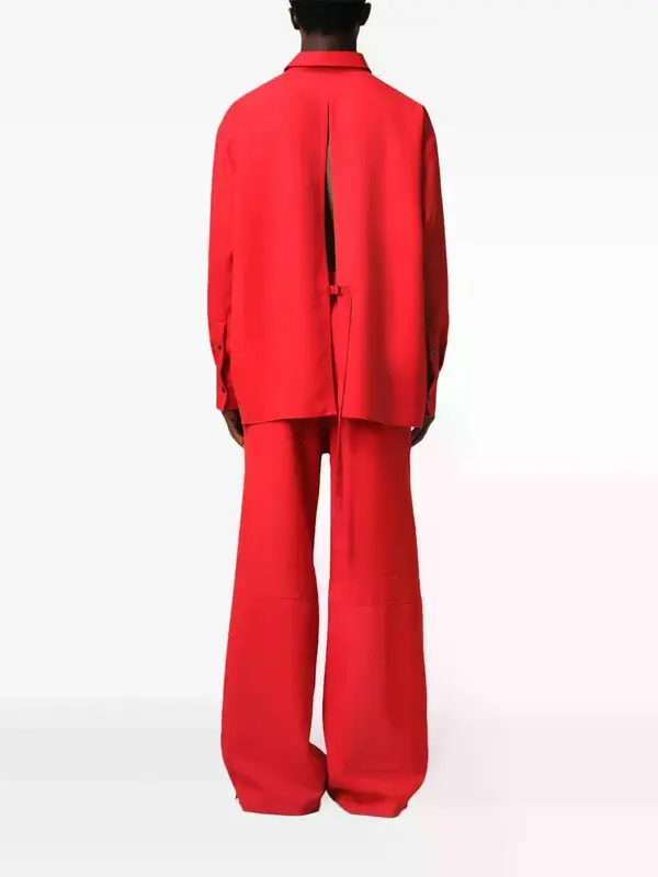 Ami Rear-slit Shirt - Red