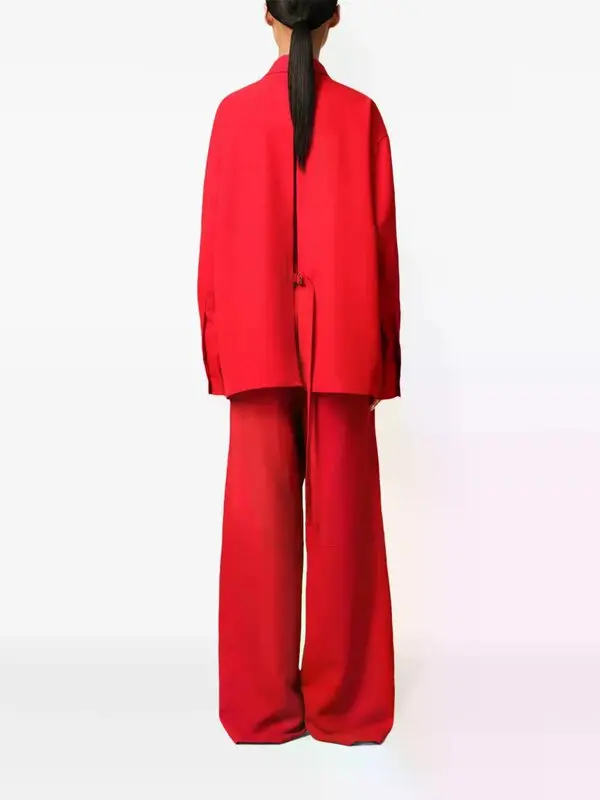 Ami Rear-slit Shirt - Red