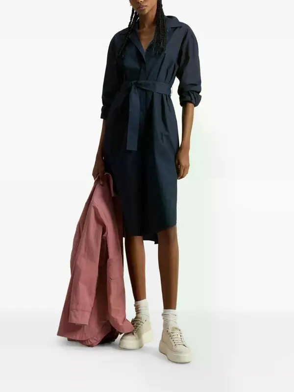 Woolrich Belted Shirt Dress - Blue