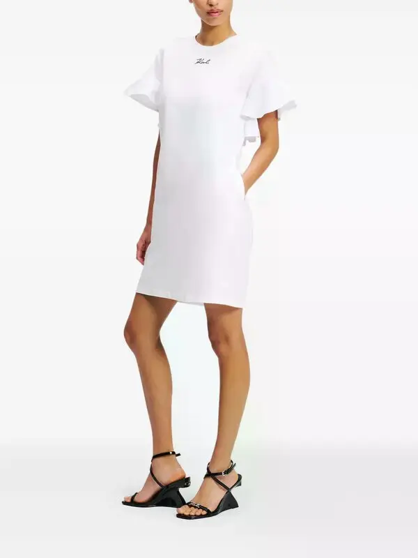 Karl Lagerfeld Ruffled-sleeved Dress