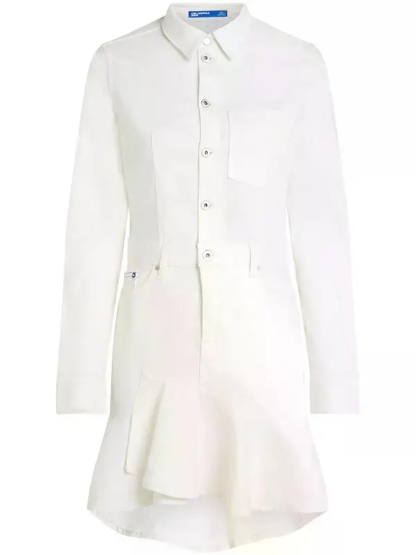 Karl Lagerfeld Ruffled Denim Shirt Dress