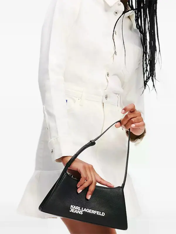Karl Lagerfeld Ruffled Denim Shirt Dress