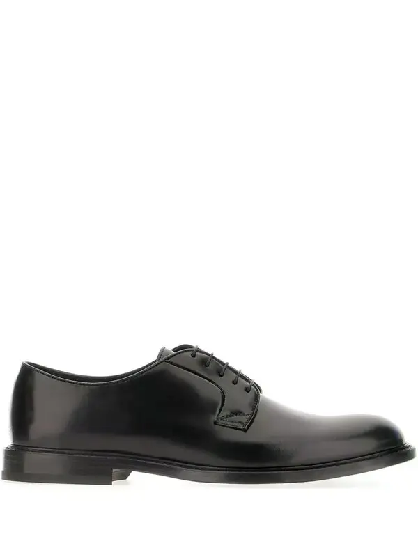 DOUCAL'S Leather Derby Shoes - Black