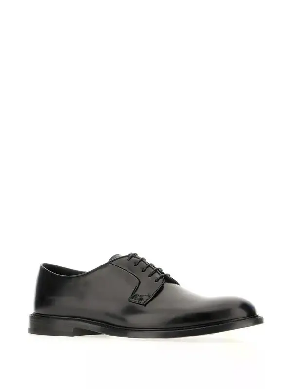 DOUCAL'S Leather Derby Shoes - Black