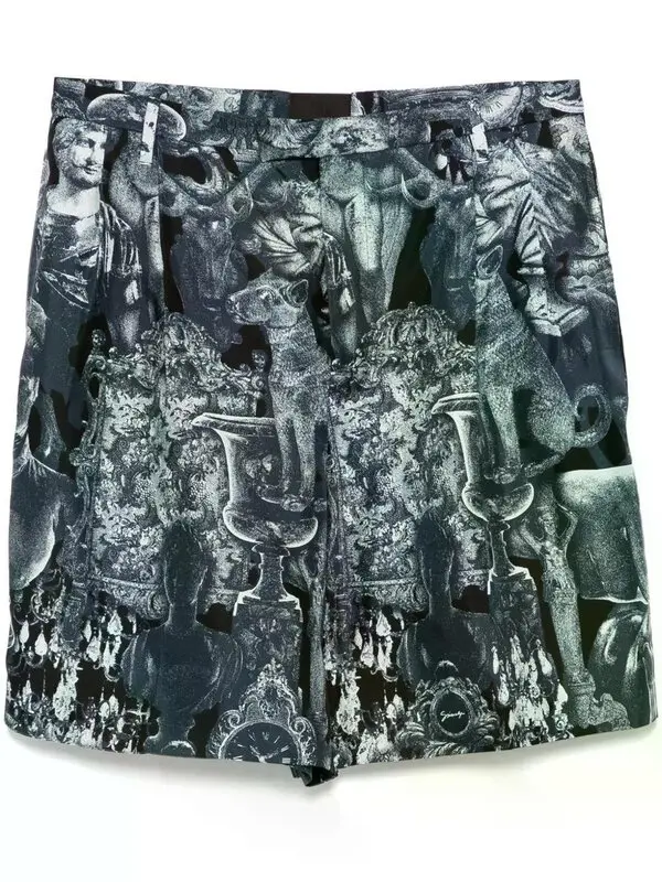 Givenchy Hubert-print Bermuda Shorts - Blue