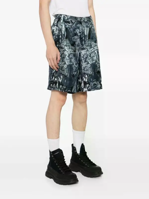Givenchy Hubert-print Bermuda Shorts - Blue
