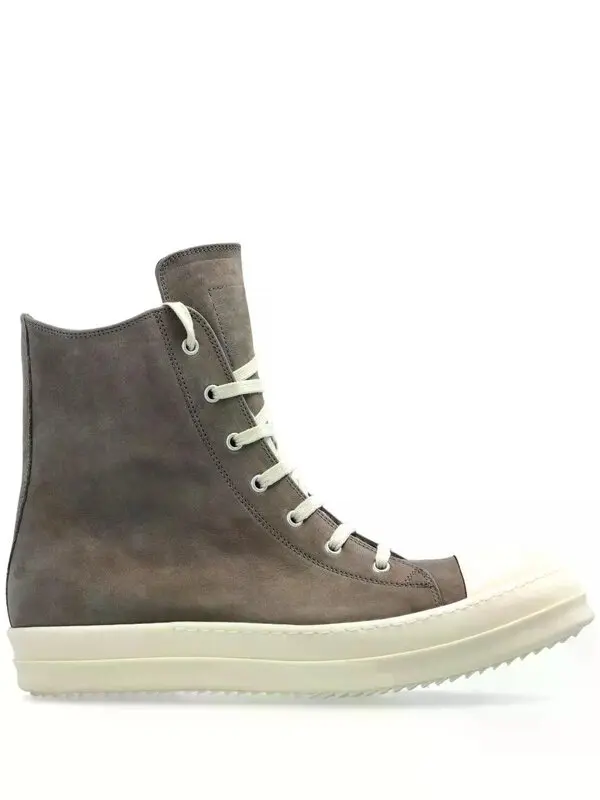 Rick Owens Brushed-finish Sneakers - Grey