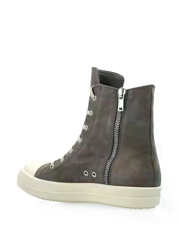 Rick Owens Brushed-finish Sneakers - Grey
