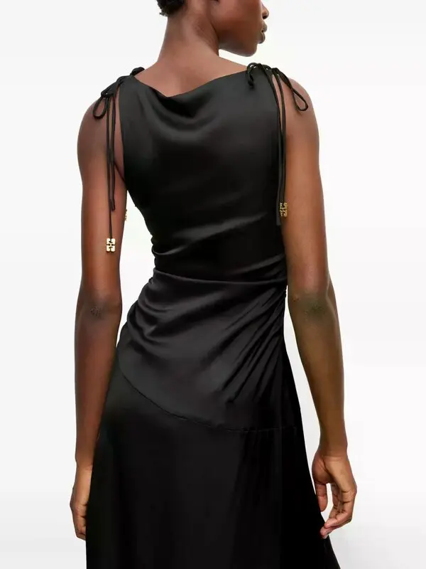 GANNI Draped Dress - Black